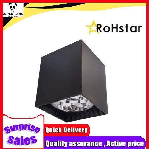 RoHstar Square Surface Mounted Pin Light E27 Black White Casing | Lazada PH