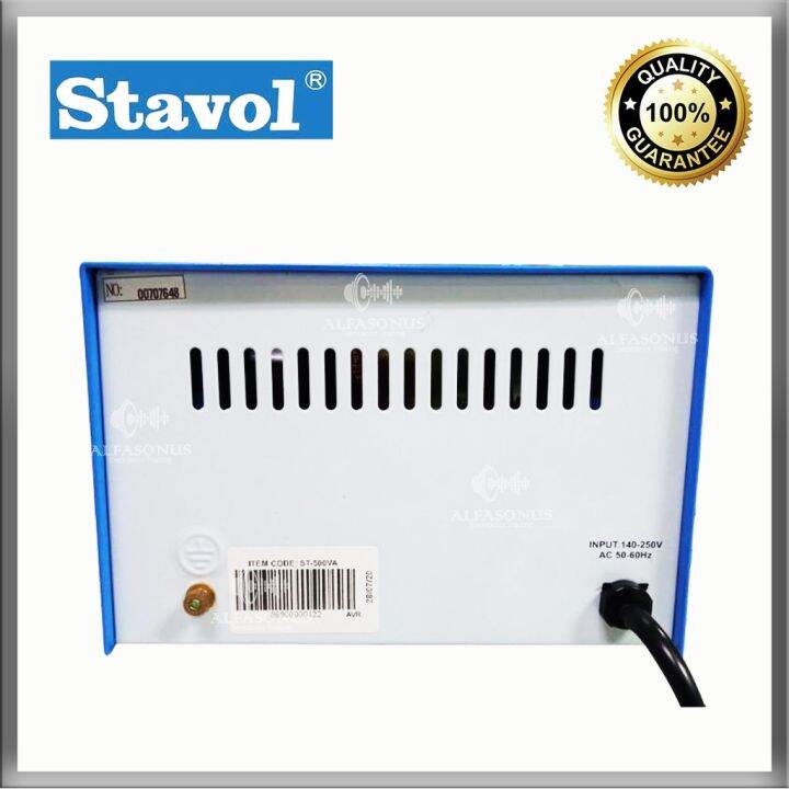 Stavol 500W AVR ST-500VA SVC-500VA Automatic Voltage Regulator 100 Pure Copper, Servo Motor ...