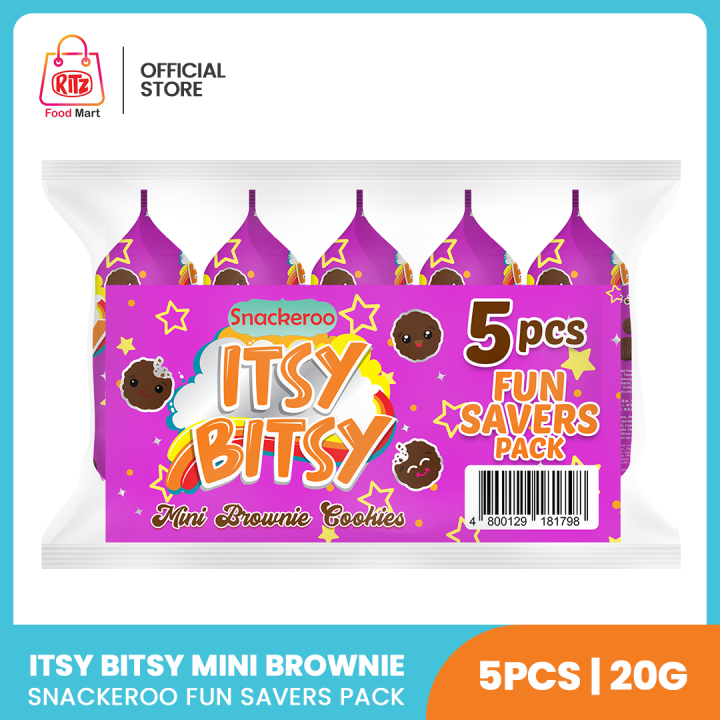 Snackeroo Itsy Bitsy Mini Brownie Cookies Fun Savers Pack - 5 pcs ...