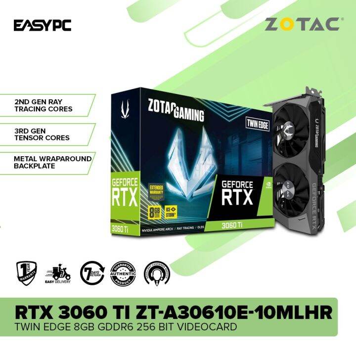 EasyPC | Zotac RTX 3060Ti Twin Edge ZT-A30610E-10MLHR 8GB GDDR6 256 bit ...