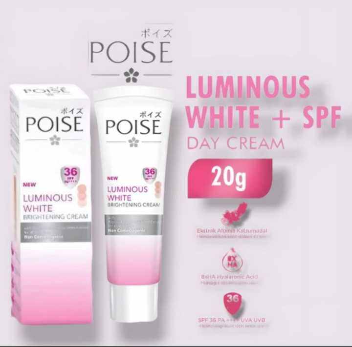 POISE LUMINOUS WHITE Whitening Day Cream 20gr / POISE LUMINOUS ...