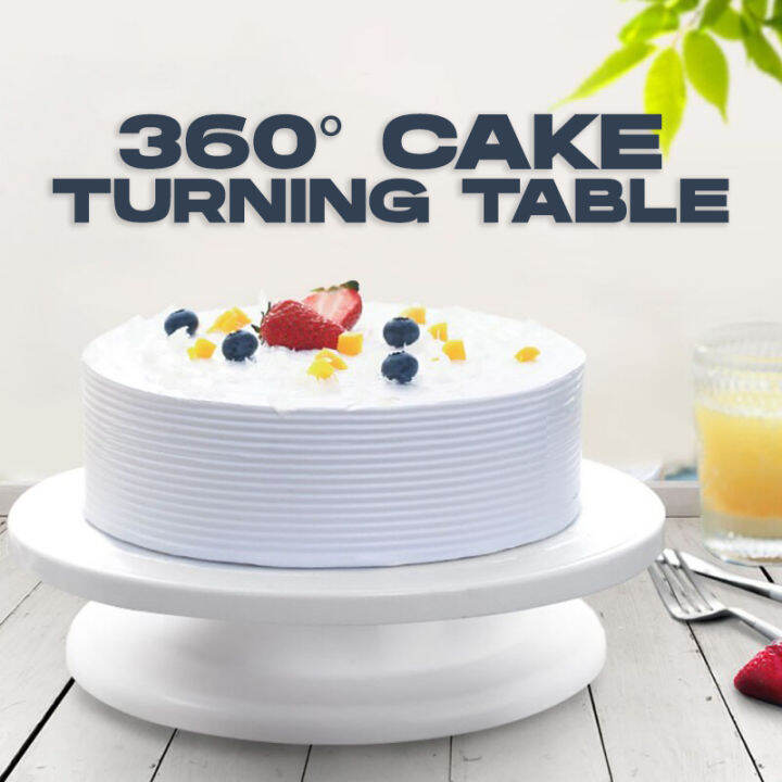 Turning Table Cake Decorating Turntable Stand, Cake Table 360 Degrees ...