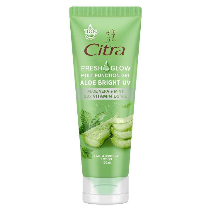 CITRA FRESH GLOW MULTIFUNCTION GEL ALOE BRIGHT UV 100ML | Lazada Indonesia
