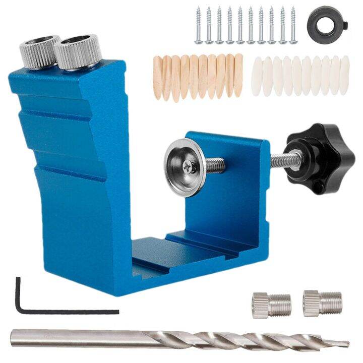 Pocket Hole Jig 15 Degree Woodworking Oblique Hole Locator Portable ...