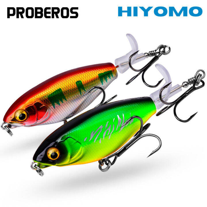 PROBEROS 1PCS Rotating Tail Plopper Propeller Tractor Pencil Lures 6g ...