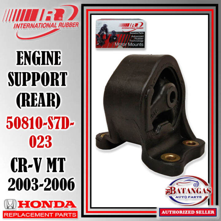 Engine Support (REAR) for Honda CR-V (2003-2006) 50810-S7D-023 INTERNATIONAL RUBBER | Lazada PH
