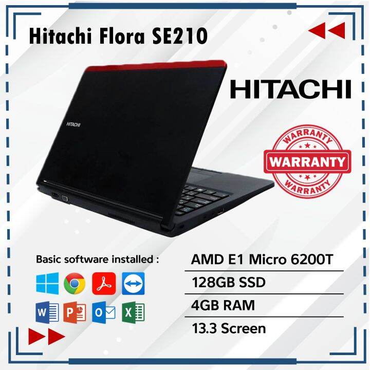 Laptop Hitachi Flora SE210 AMD Processor 4GB RAM 128GB SSD 13.3 Inch ...