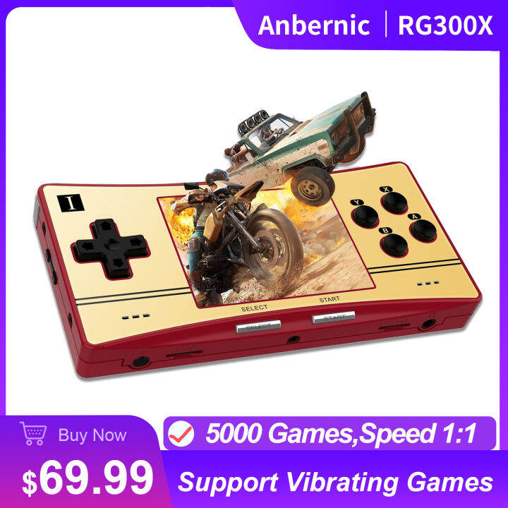 ใหม่ ANBERNIC RG300X เครื่องเล่นเกมเกมคอนโซล5000คลาสสิกย้อนยุคเกม HD ...