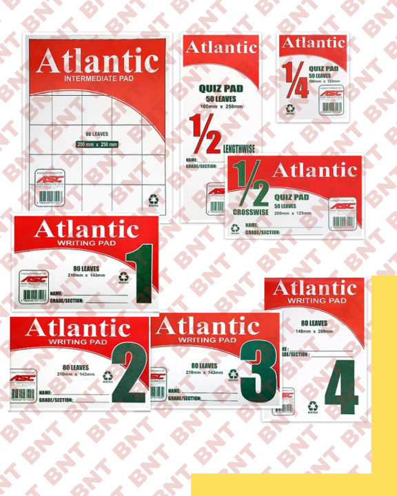 INTERMEDIATE PAD, QUIZ PAD, CROSSWISE, LENGTHWISE, 1/4, GRADE PAD 1-4 ...