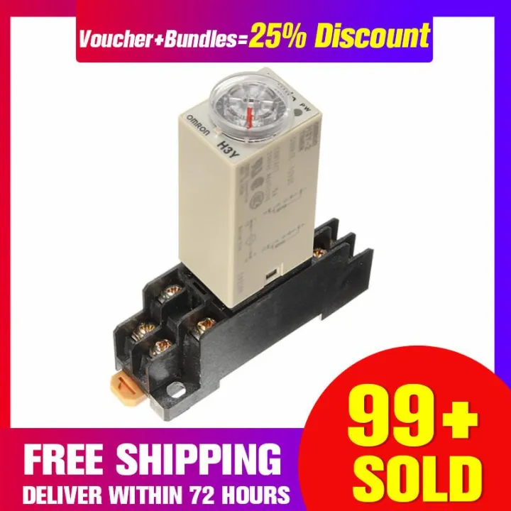 DC 24V Delay Timer Relay Power on Time 0~60 Minute Solid Delay Socket ...