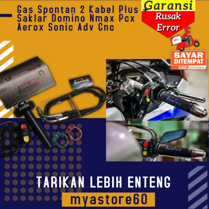 Gas Spontan 2 Kabel Plus Saklar Domino Nmax Pcx Aerox Sonic Adv Cnc ...