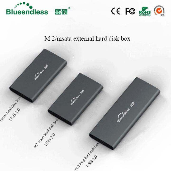 Blueendless M.2 Portable Ssd Hard Disk Cases Type c Usb 3.0 Msata 2242 ...