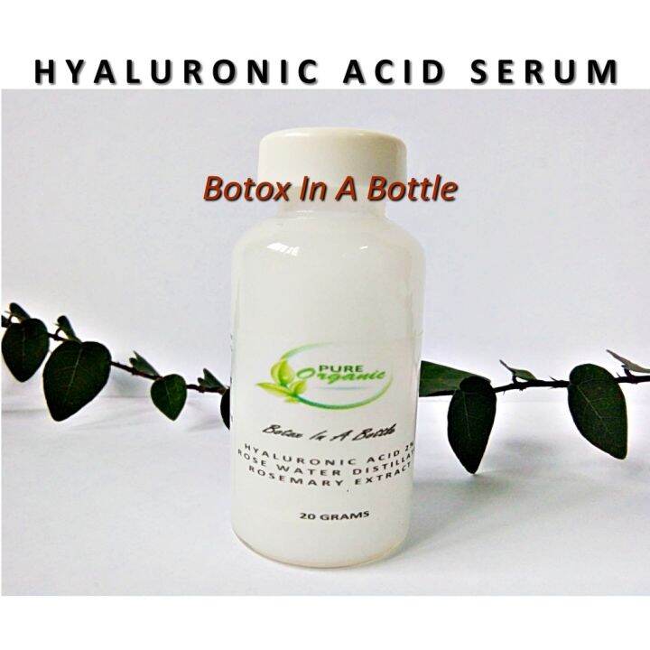 Hyaluronic Acid Botox In A Bottle Serum by Pure Organic Anti Aging Skin ...