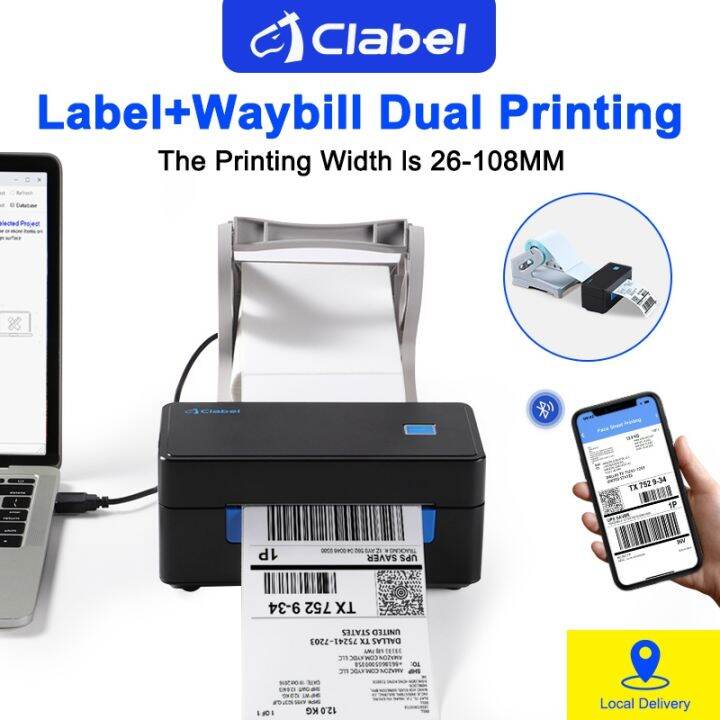 【Local Delivery】Clabel 428S Thermal Printer A6 Waybill USB Bluetooth ...
