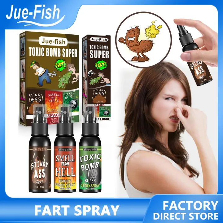 JUE-FISH ของเหลวผายลมปิดปากเล่นตลกตลกสเปรย์สามารถเหม็นเหม็นเหม็น Gags ...