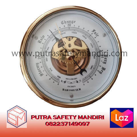 BAROMETER NAUTICAL INSTRUMENT ALAT UKUR TEKANAN UDARA BASE BRASS 5INCH ...
