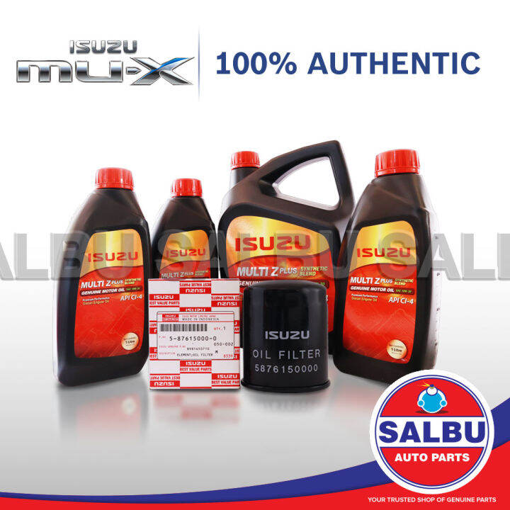ISUZU Oil Change for MU-X 2014-2017 ISUZU GENUINE PARTS BUNDLE 7L SAE ...