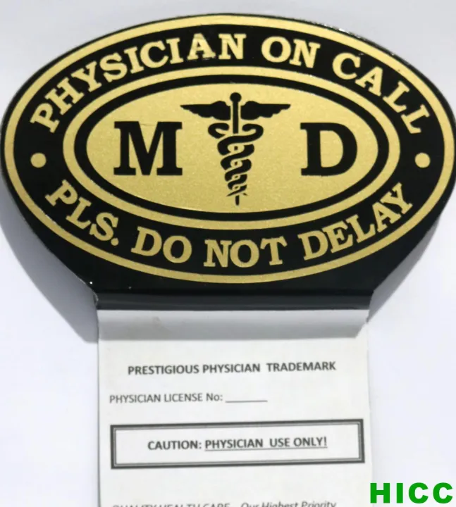 PHYSICIAN MD CAR EMBLEMS (BLACK-GOLD) | Lazada PH