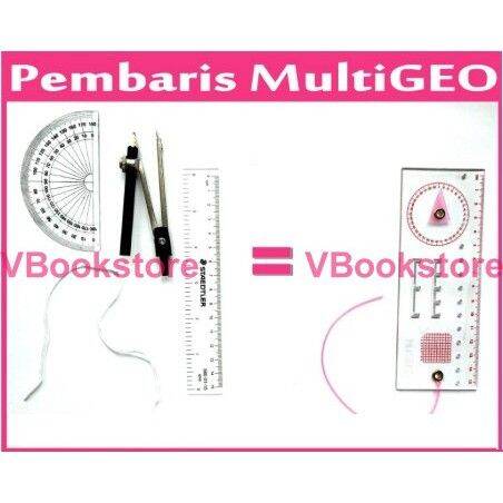 PEMBARIS MULTIGEO GEO-1027 ALAT PENYELESAIAN TOPOGRAFI GEOGRAFI RULER ...