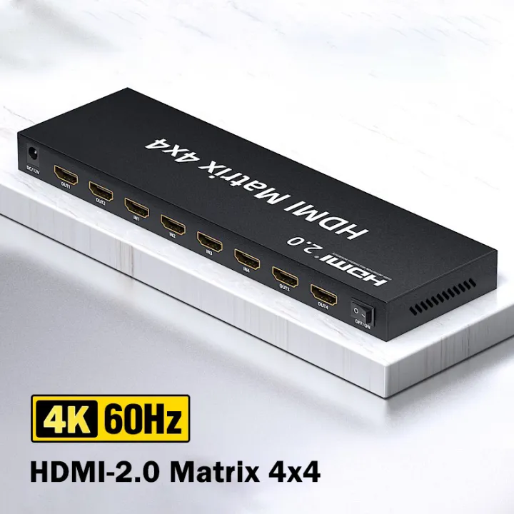 4พัน60เฮิร์ต4X2 HDMI 2.0เมทริกซ์4ใน4จาก HDMI S Plitter สวิทช์4X4 6X2 ...