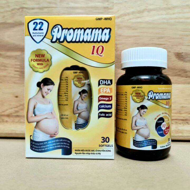 Promama IQ bổ sung vitamin cho mẹ bầu Bổ sung sắt, acid folic và các chất cần thiết cho quá ...