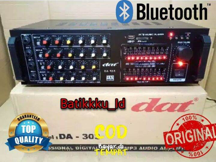 [ORIGINAL 100% BISA COD] AMPLIFIER DAT 303/DAT303 SUPPORT BLUETOOTH ...