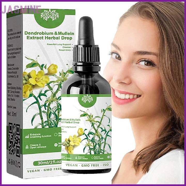 Jasmine SOUTH MOON Mullein Extract Drops 30ml Anti-snoring Better Lungs ...