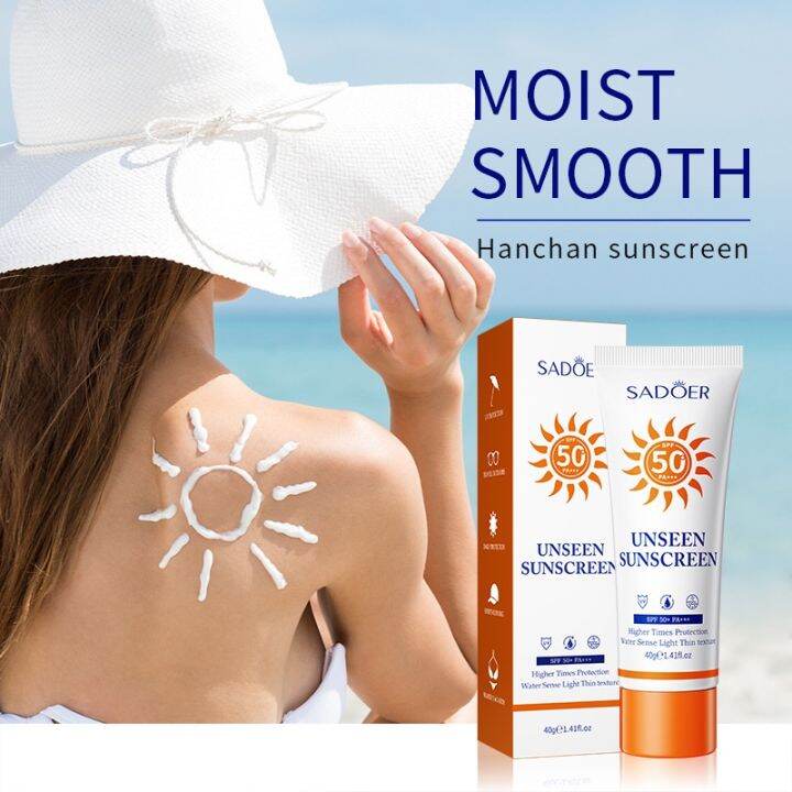 SADOER SPF50+ PA+++Sunscreen Cream SPF50 Gel Isolation Lotion Moisturizing Whitening Unseen ...