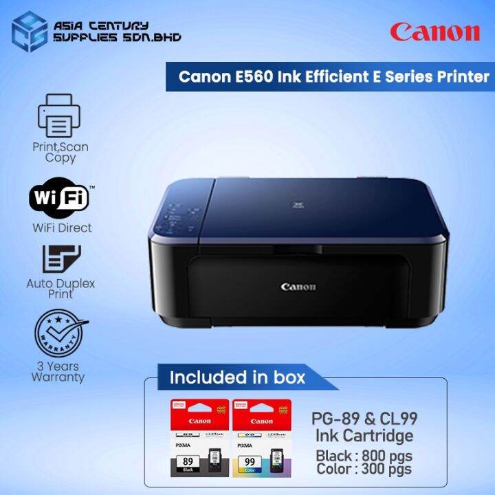 Canon PIXMA E560 Wireless Ink Color All-In-One Printer | Lazada