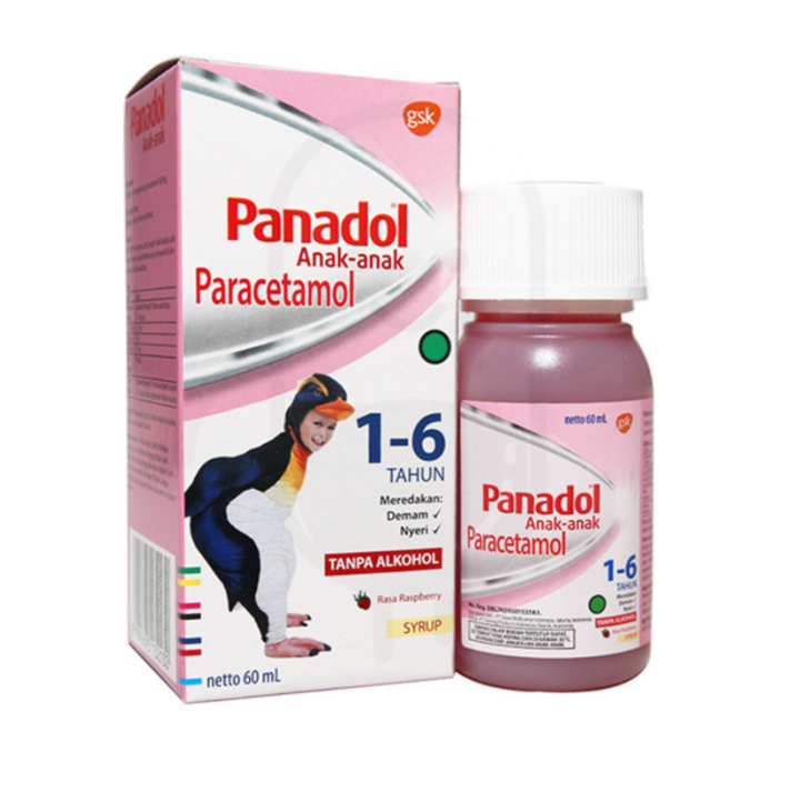 PANADOL SYRUP Paracetamol Anak Rasa RAPSBERRY 60ML | Lazada Indonesia