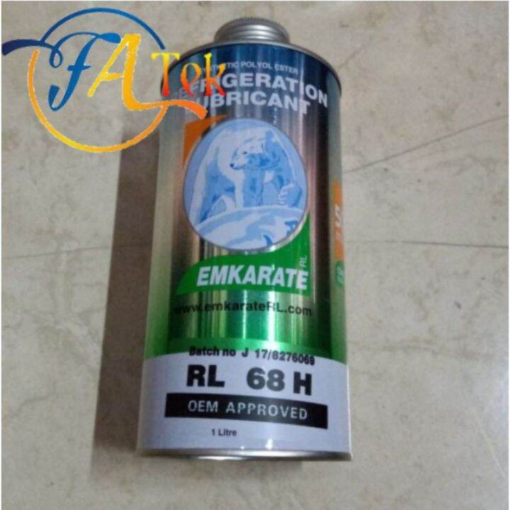 OIL KOMPRESSOR EMKARATE BERUANG 1 LITER KALENG| OLI COMPRESSOR RL 68H ...
