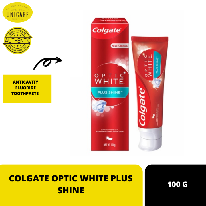 COLGATE OPTIC WHITE PLUS SHINE TOOTHPASTE (100G) | Lazada