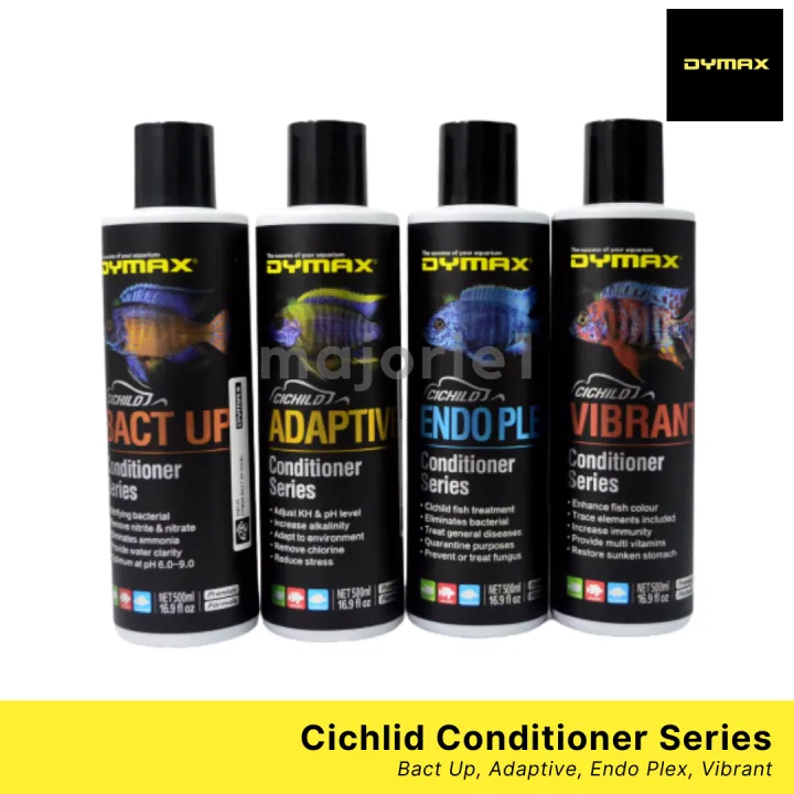 Dymax Cichlid Conditioner Series 500ml (Bact Up, Adaptive, Endo Plex ...