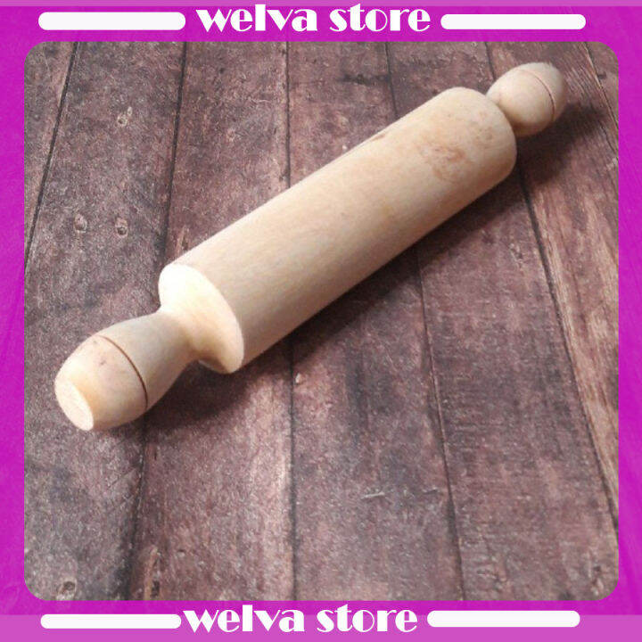 Rolling Pin Gilingan Adonan Kue Bahan Kayu Lokal Panjang 32 Cm | Lazada ...