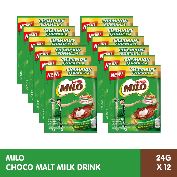 MILO ACTIV-GO Choco Malt Powdered Milk Drink 24g x 12s | Lazada PH