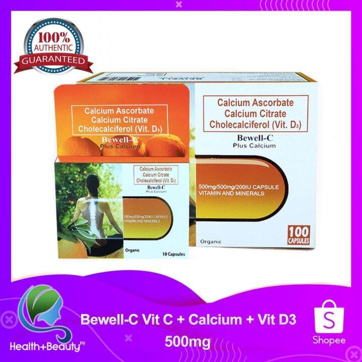HOT ON SALE Bewell-C 3 in 1 Vitamin C Plus Calcium and Vitamin D3 500mg | Lazada PH