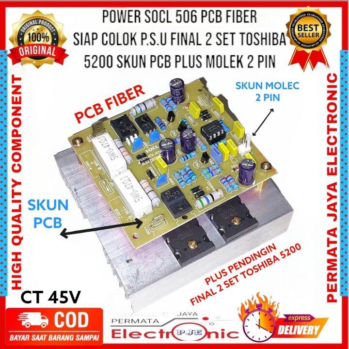 Power SOCL 506 PCB Fiber Lengkap 2 Set Tr Toshiba 5200 Siap Colok P.S.U ...