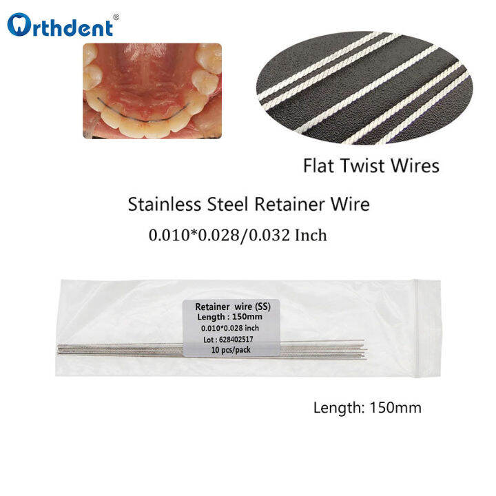 Dental Lingual Retainer Wire Stainless Steel Orthodontic Flat Plate ...