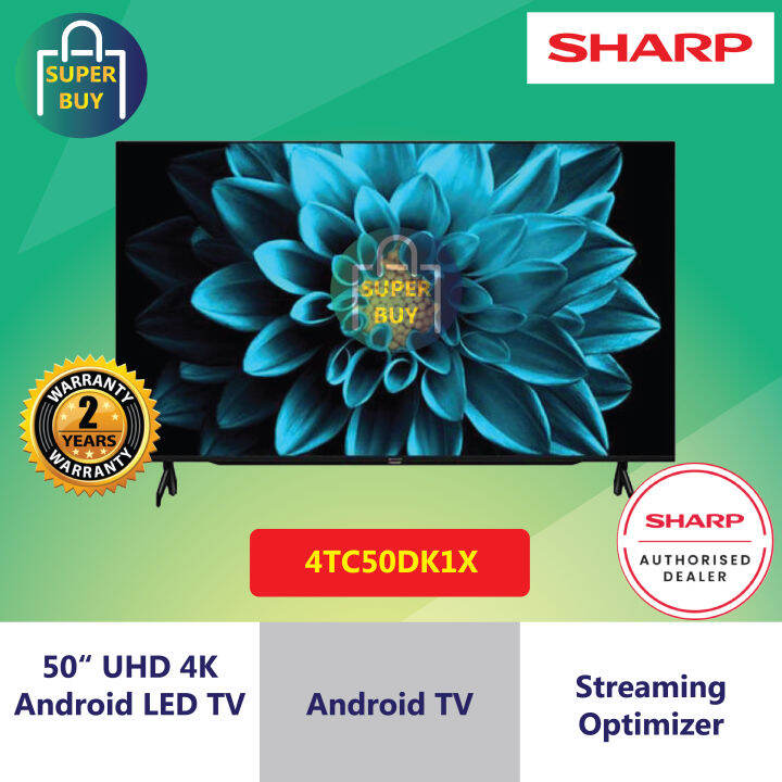 Sharp 50" UHD 4K Android LED TV 4TC50DK1X Android 11.0 | Lazada