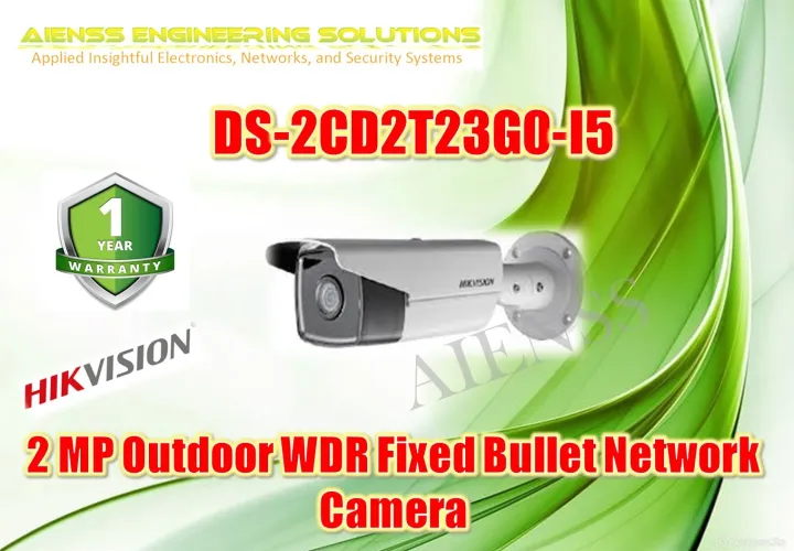 DS-2CD2T23G0-I5 2 MP Outdoor WDR Fixed Bullet Network Camera HIKVISION | Lazada PH