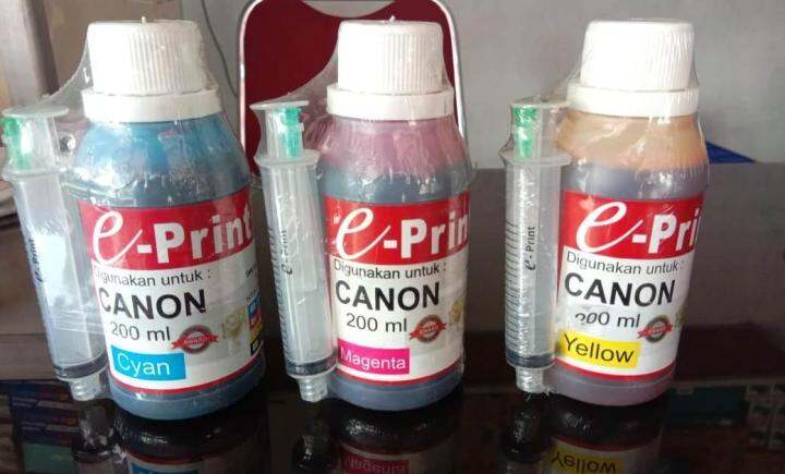 Best Seller dan Grosir Tinta Botol 200 ml Canon Eprint Semua Warna (All ...