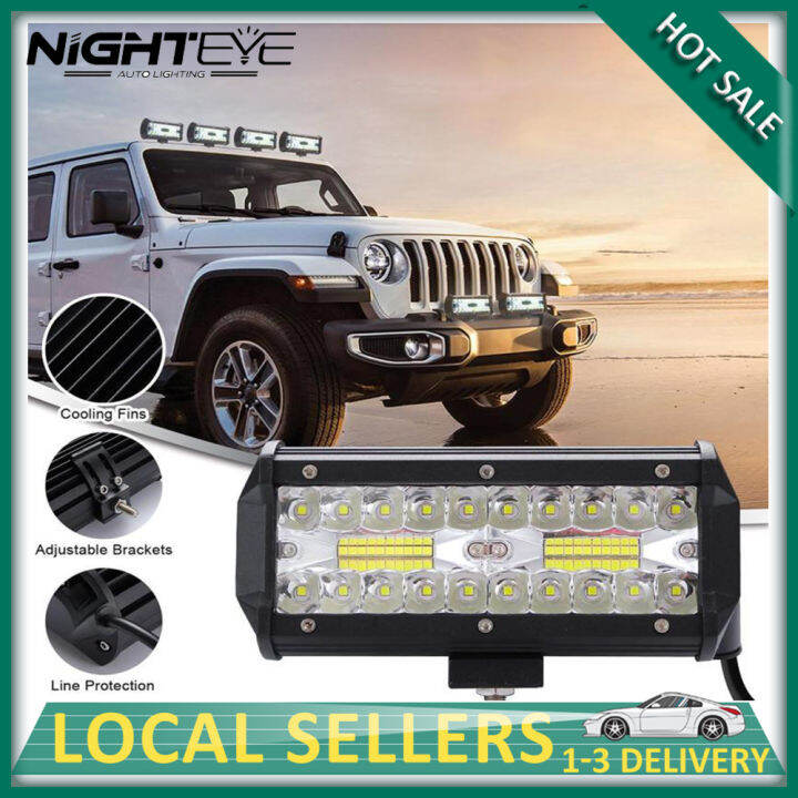 800W 24000LM 7inch Car LED Work Light Bar Spot Flood Beams Combo for ...