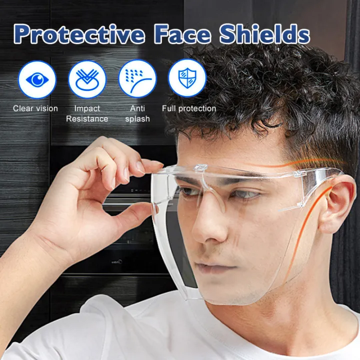 Aldult Full Face Shield Transparent Anti Splash Dustproof Protection ...