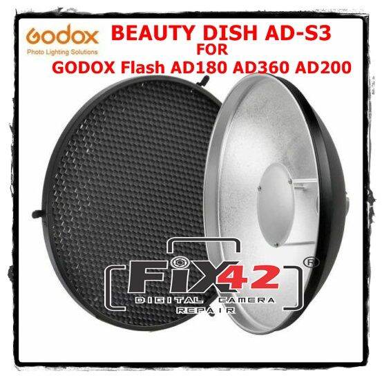 Godox Beauty Dish AD-S3 with Grid for WITSTRO Godox AD180 AD360 AD200 ...
