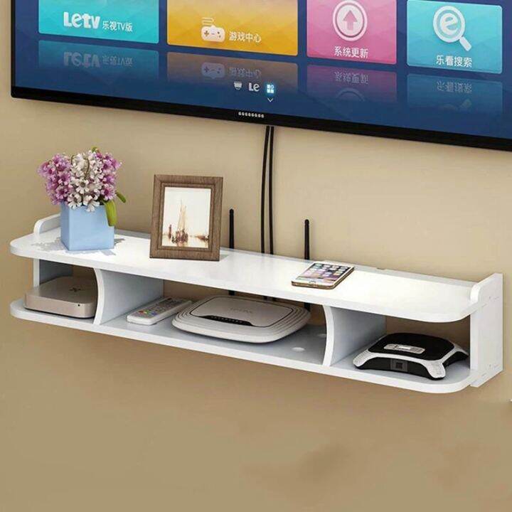 WiFi Router Wall Mount Floating Shelf Wall Hanging Decorative Partition ...