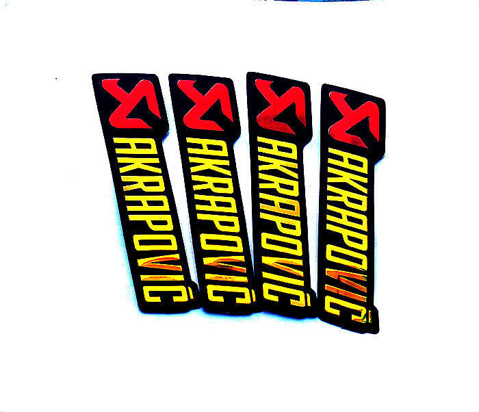 สติ๊กเกอร์ติดท่อ Akrapovic Sticker 3D Logo (ขนาด 3.5 x 11 cm ...