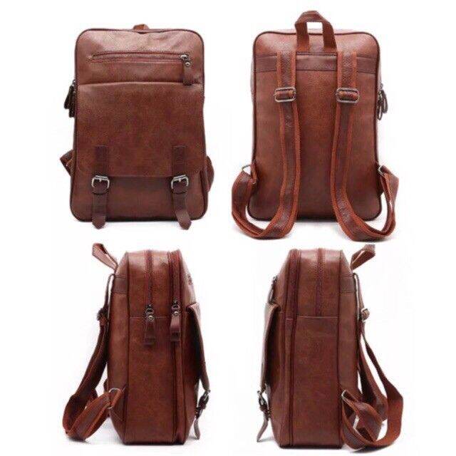 Korean Leather Backpack For Sale at Isaac Oppen blog