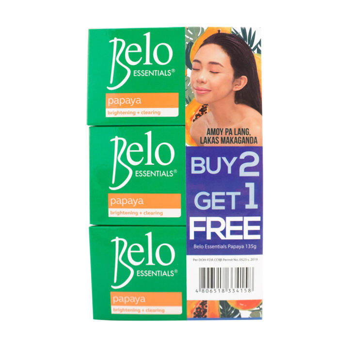 BELO ESSENTIALS BAR SOAP PAPAYA 3S 135G | Lazada PH