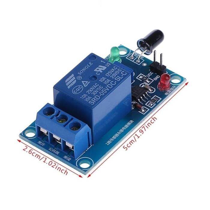 Sensor Pendeteksi Kebakaran Module Relay Flame Sensor Api + Relay 5V ...