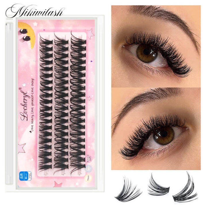 Mikiwilash 30D/40D DIY Eyelash Extension Cluster Lashes at Home D Curl ...